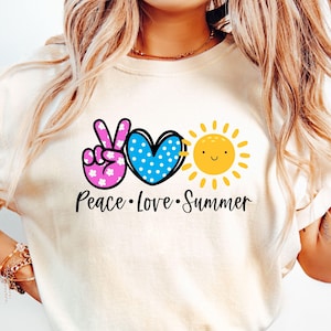 Peace Love Summer Svg, Sunshine Svg, Summer Svg, Beach Svg, Vacation ...