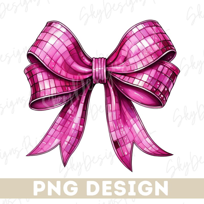 Disco Bow Png - Etsy