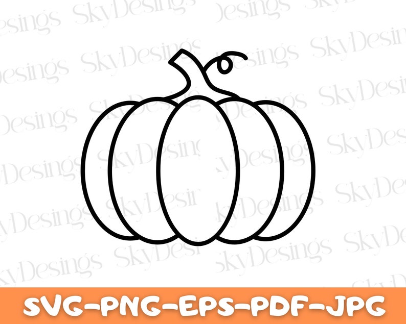 Pumpkin SVG, Pumpkin Outline Svg, Thanksgiving Svg, Halloween Svg, Fall ...