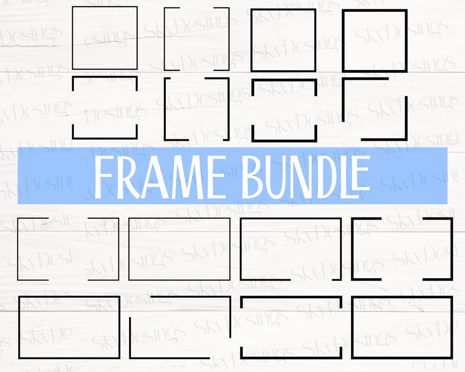 Square and Rectangle SVG Bundle Frame Svg Square Svg - Etsy