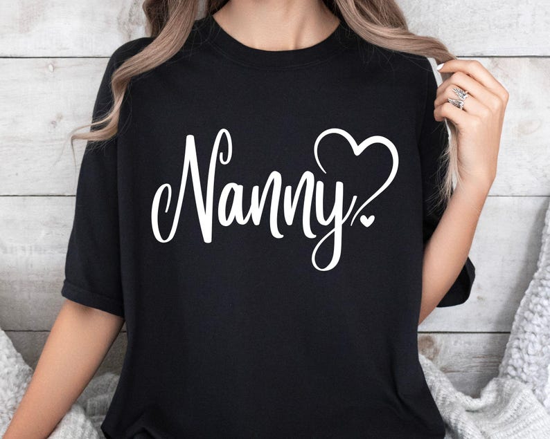 Nanny SVG, Nanny Heart SVG, Nanny Shirt Svg, Mother's Day Svg, Blessed ...