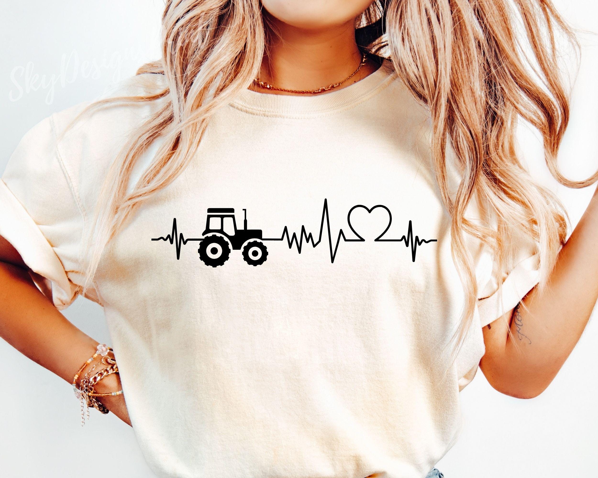 Tractor Heartbeat SVG, Farm Tractor Svg, Tractor Ekg Pulse Svg, Farmer ...