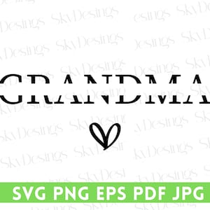 Grandma SVG, Grandma Split Name Frame Svg, Kids Names Svg, Grandma ...