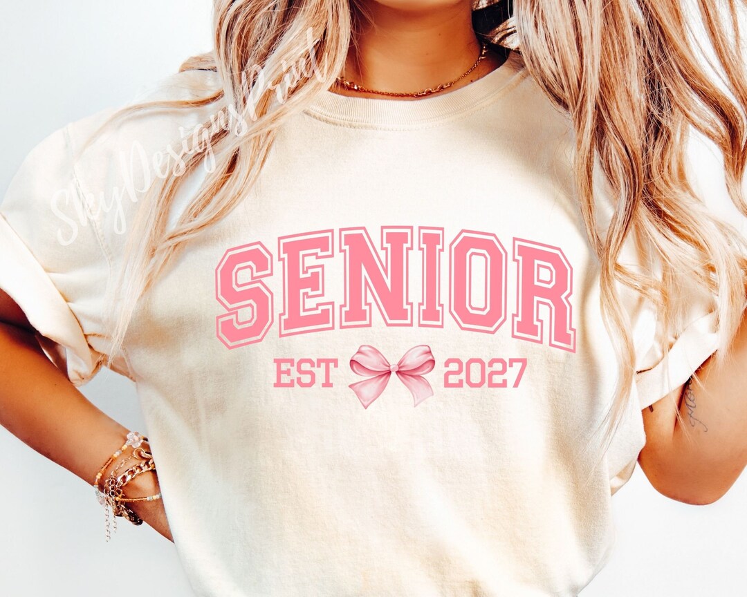 Coquette Senior 2027 PNG, Senior 2027 PNG, Coquette Pink Bow Png, Class ...