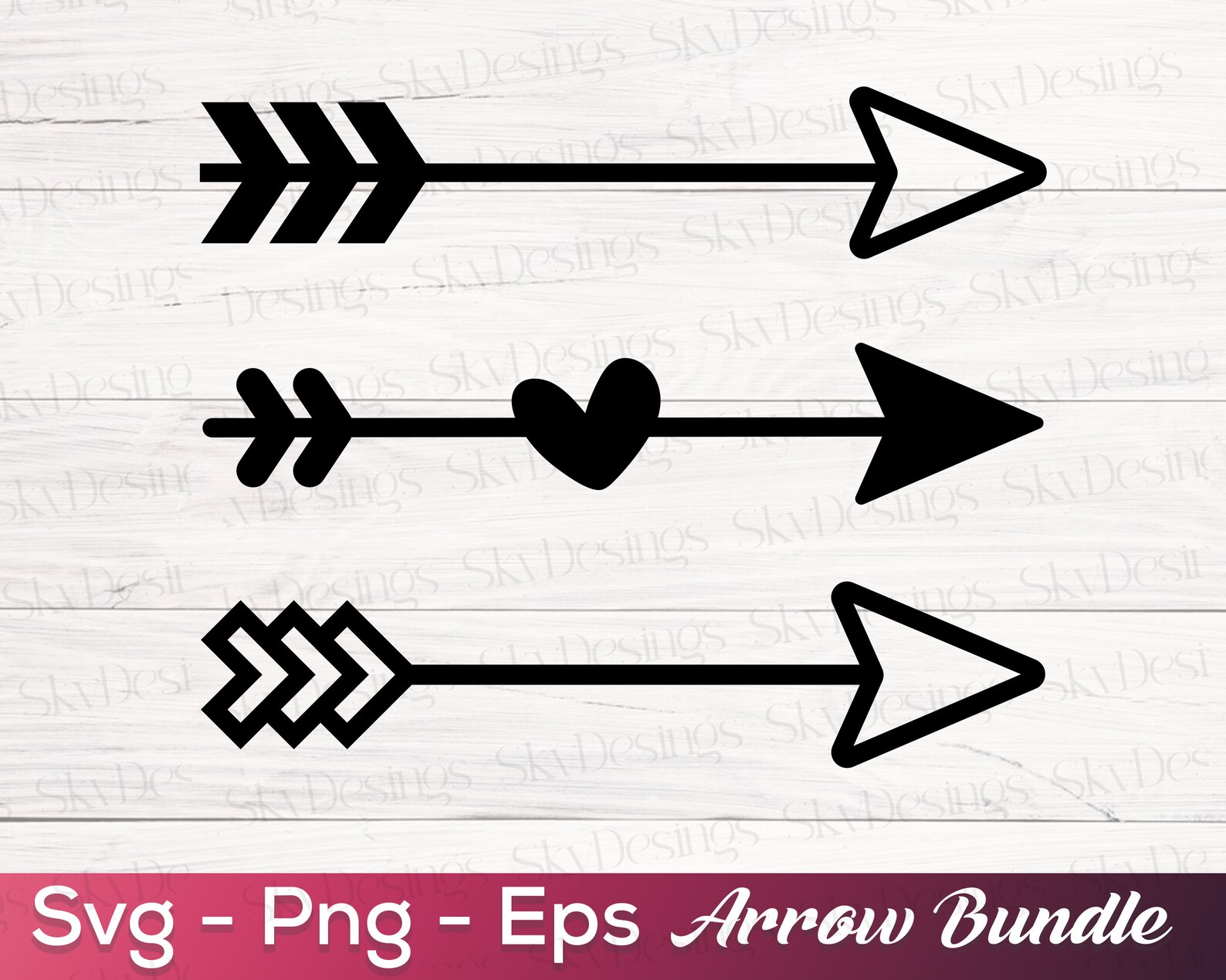Pfeil SVG Bundle, Pfeil mit Herz Schnittdatei (Digitaler Download ...
