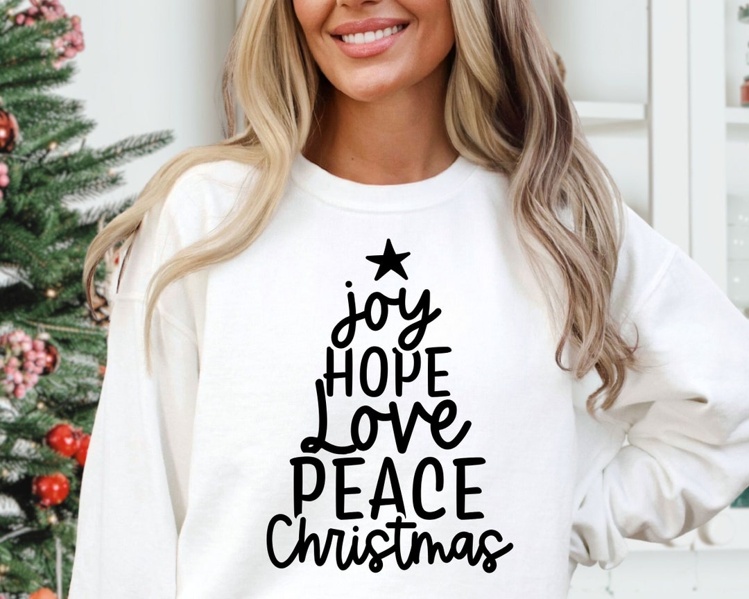 Christmas Tree SVG, Joy Hope Love Peace Svg, Christmas Svg, Joy Svg ...