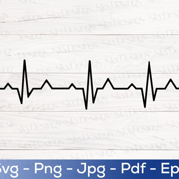 Heartbeat Rhythm Svg - Etsy