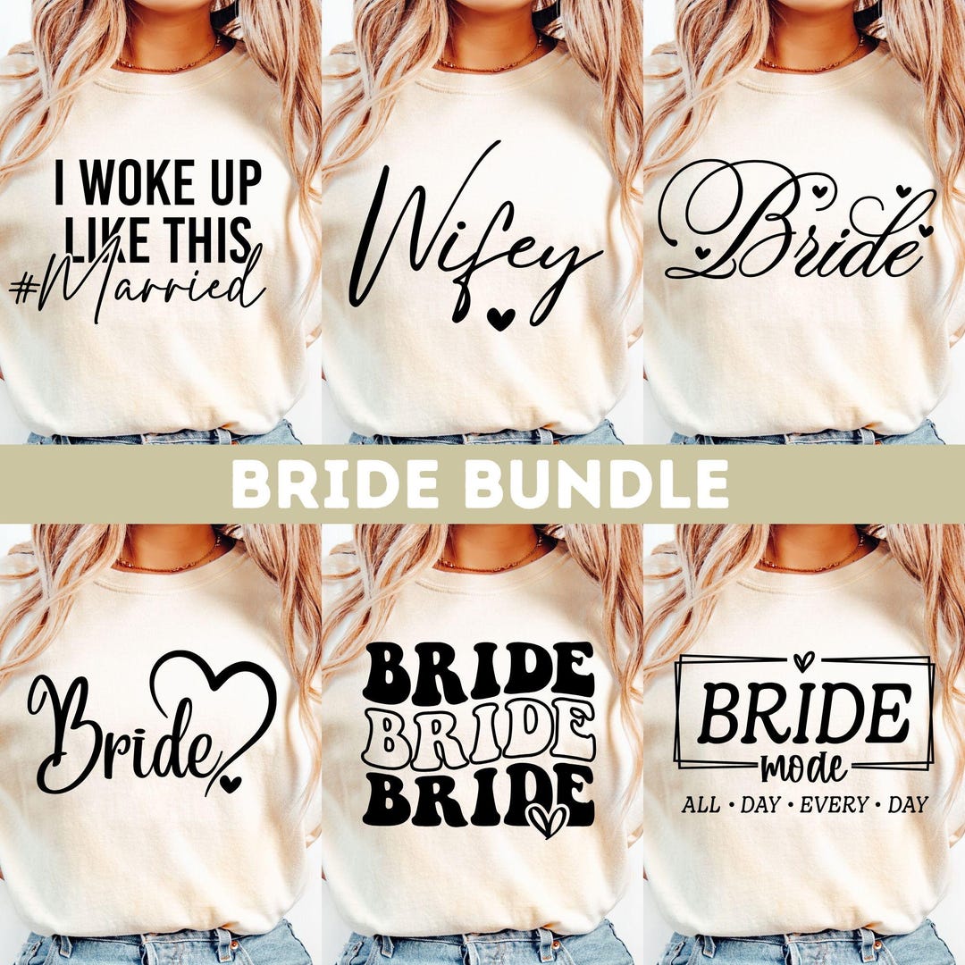 Bride SVG Bundle: Bridal Party & Bachelorette Designs (digital Download ...