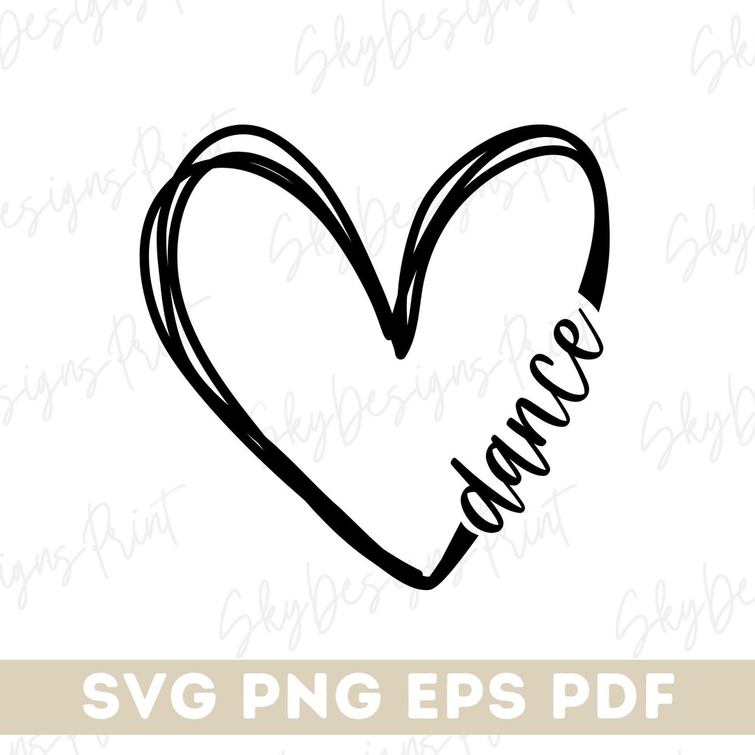 Dance Heart SVG, Dance Svg, Dancer Svg, Dance Mom Svg, Dance Teacher ...