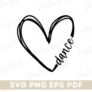 Dance Heart SVG, Dance Svg, Dancer Svg, Dance Mom Svg, Dance Teacher ...