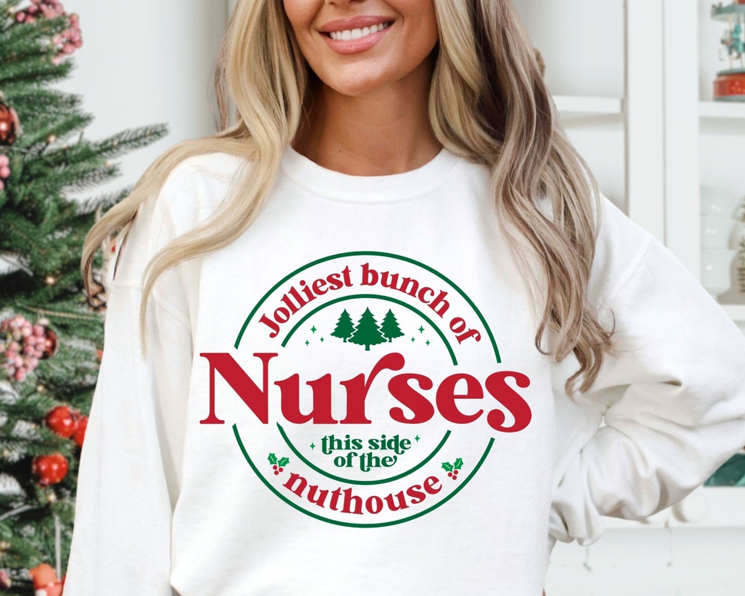 Jolliest Bunch of Nurses SVG, Christmas Nurse Svg, Santa's Favorite ...