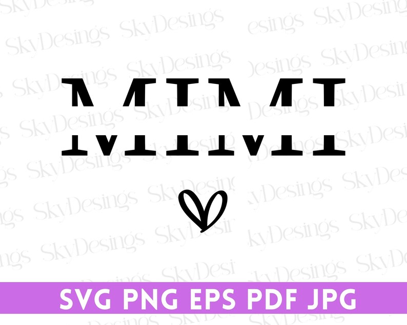 Mimi Split Monogram SVG, Add Kids Names (digital Download) - Etsy