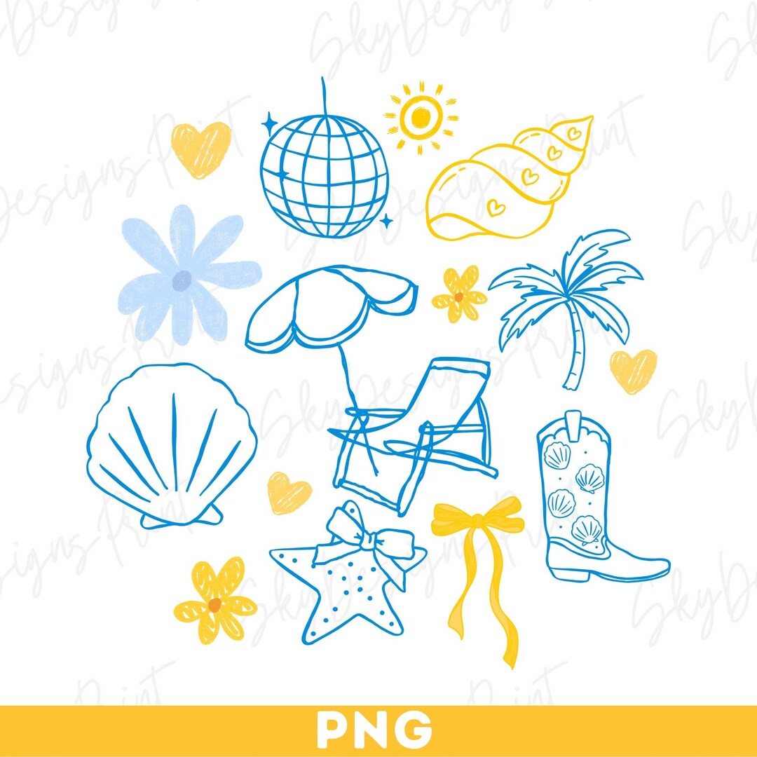 Coastal Cowgirl PNG: Beach Western Clipart (digital Download) - Etsy