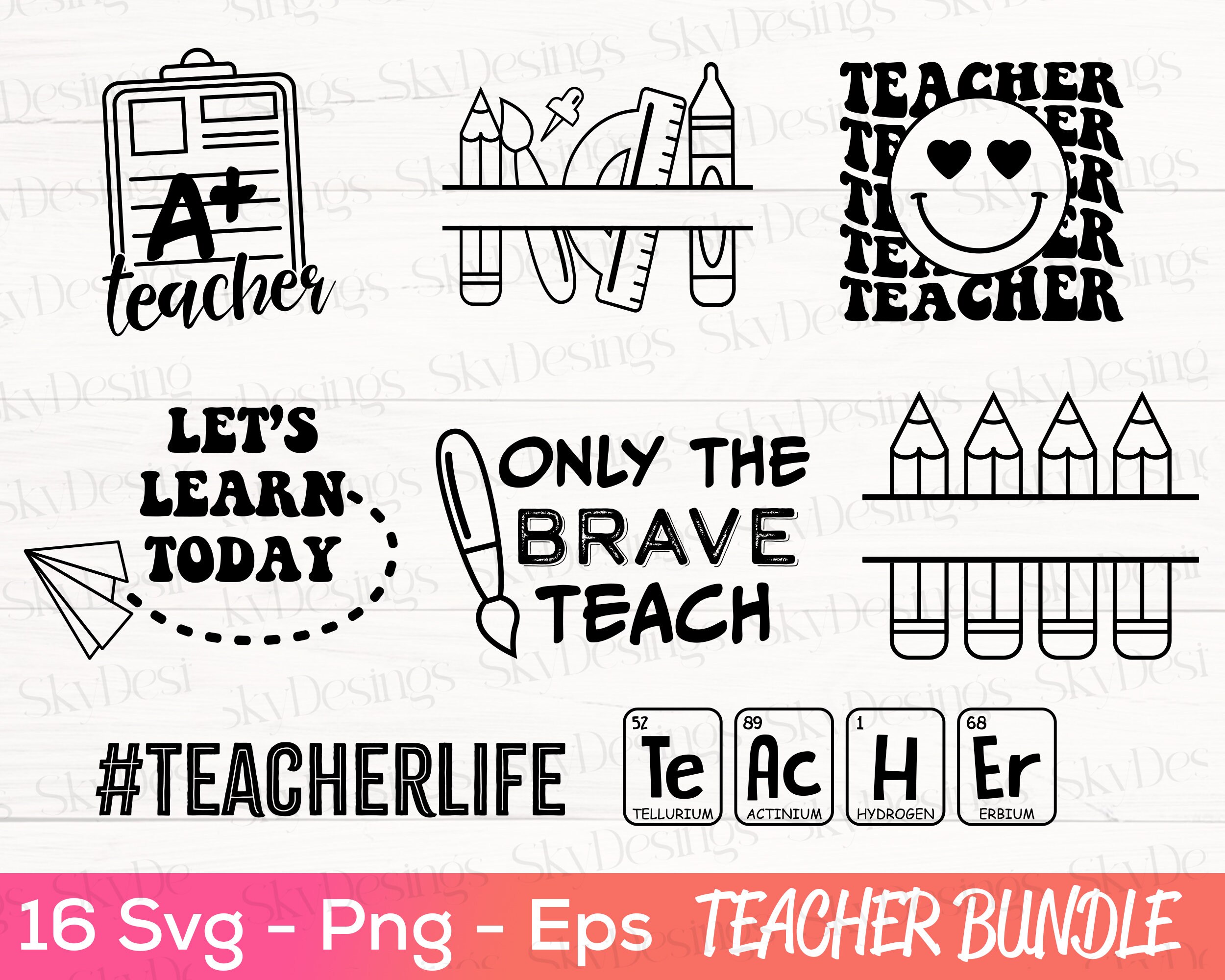Teacher SVG Bundle Teacher Svg Teacher Quotes Svg Back to - Etsy