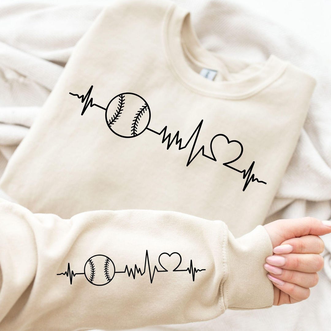 Baseball Heartbeat SVG, Baseball EKG Svg, Baseball Svg, Baseball Mom ...