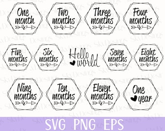 Baby Milestones SVG - Monthly Milestone Svg - Newborn Photo Prop ...