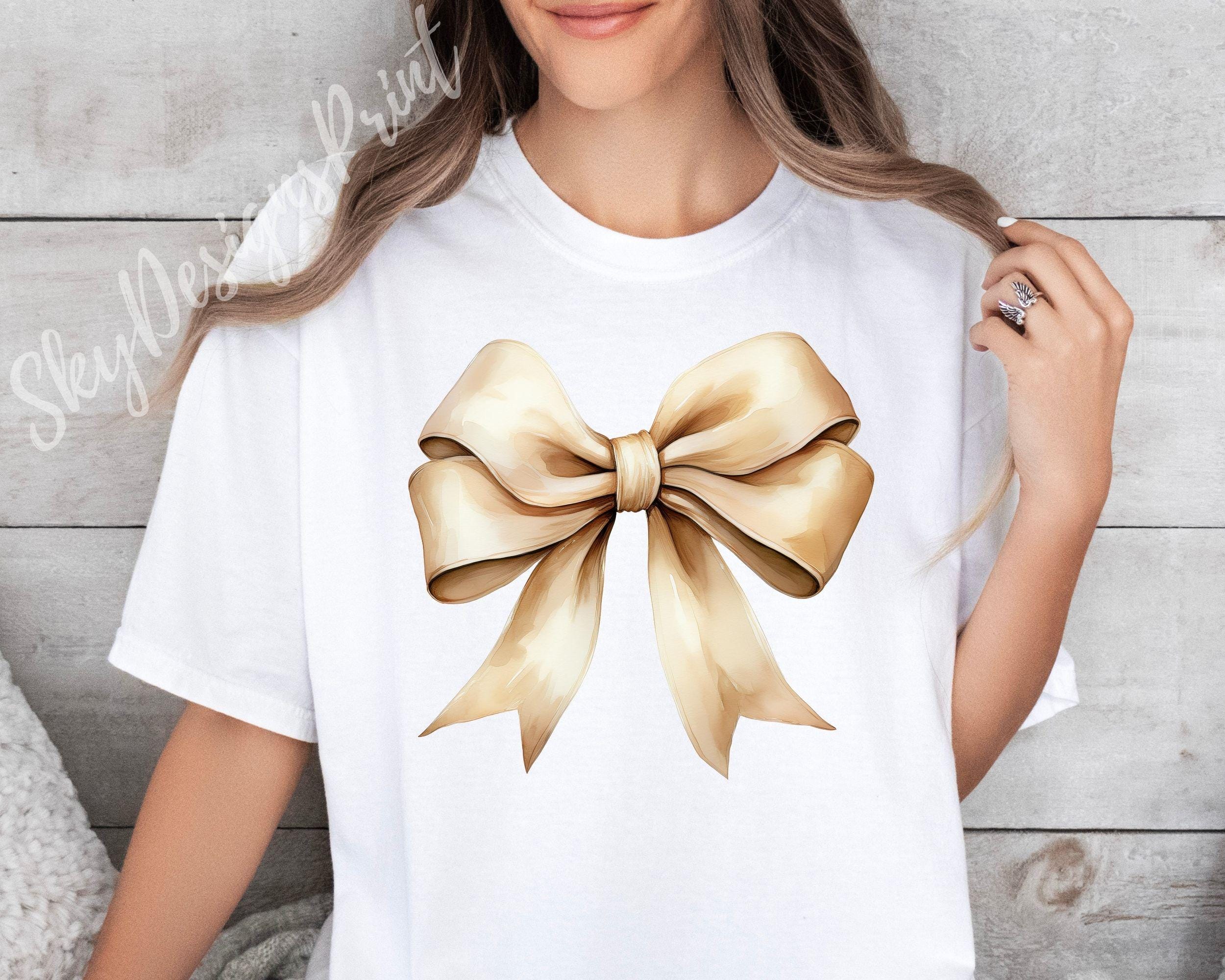 Coquette Cream Bow PNG, Coquette Bow PNG, Cream Bow Png, Watercolor ...