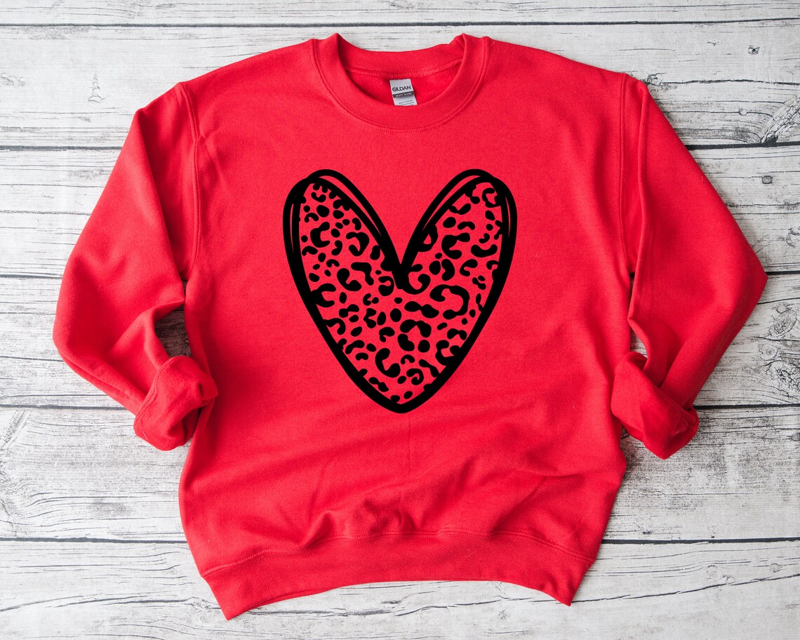 Leopard Heart Svg Hand Drawn Heart Svg Valentine Svg - Etsy