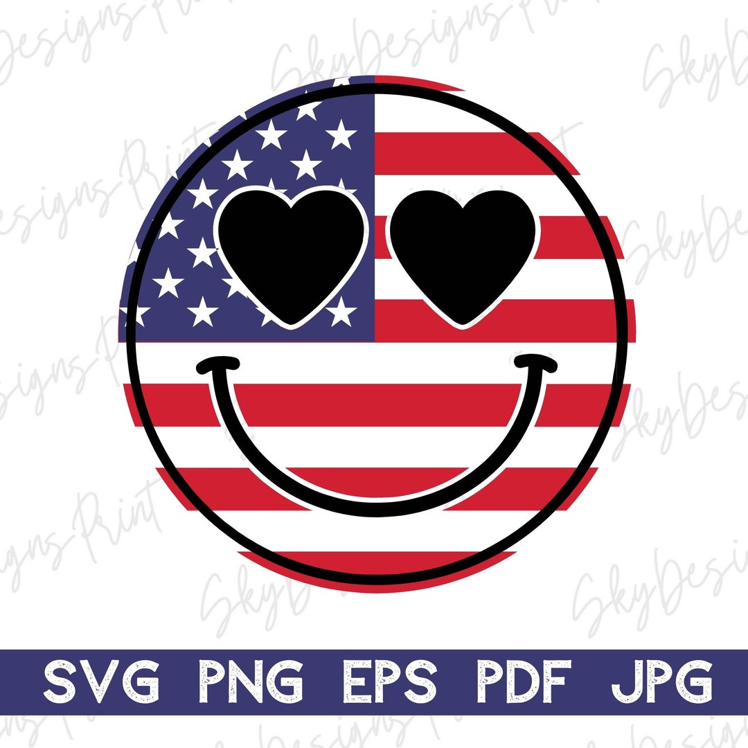 America Smile SVG, 4th of July Smile Svg, American Flag Smile Svg ...