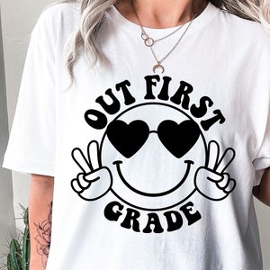 Peace Out First Grade SVG, First Grade End of School Svg, Last Day of ...