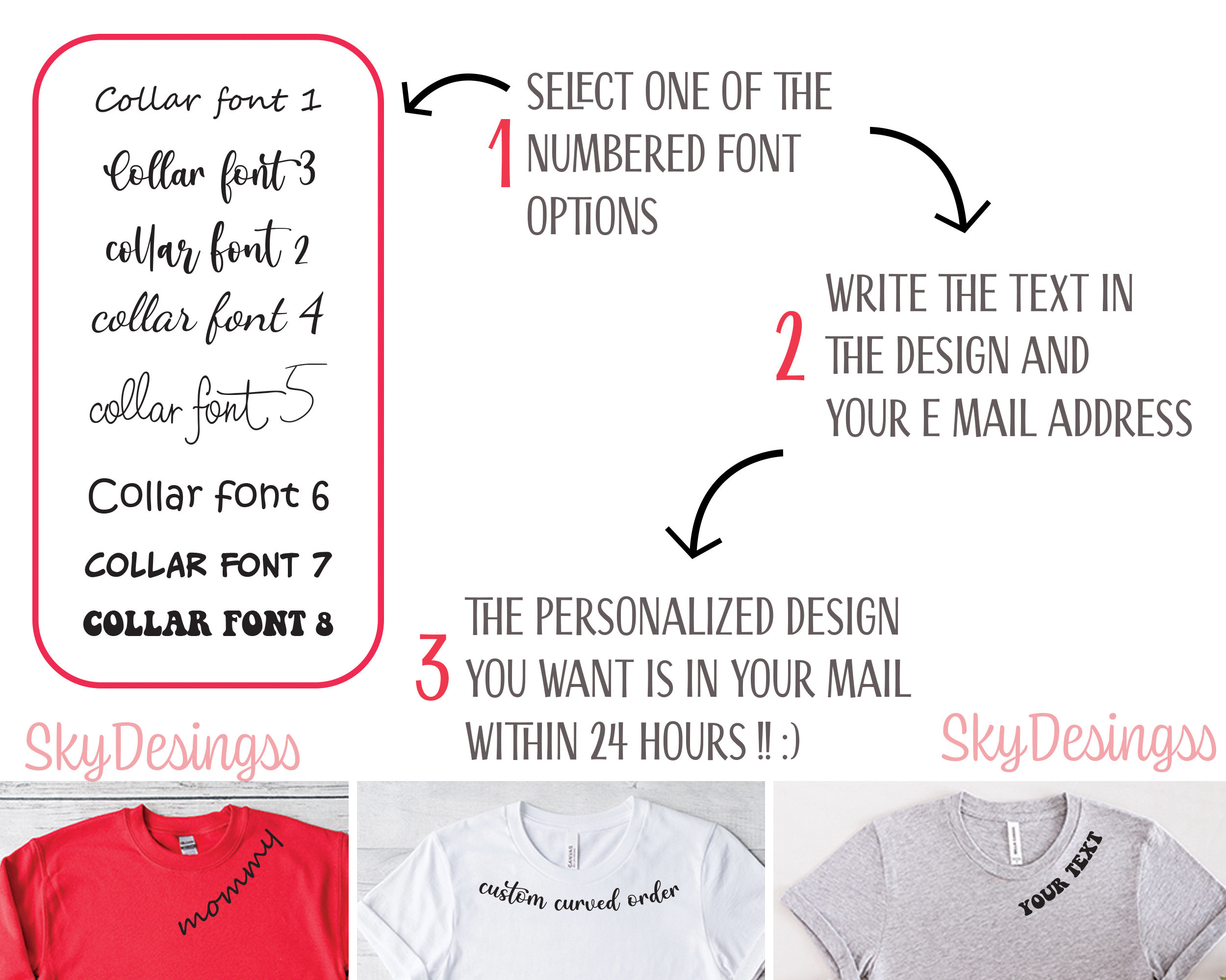 Custom Curved Collar Order Svg Png Files, Custom Curved Text Svg Png ...
