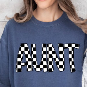 Checkered Aunt PNG, Racing T-shirt Design (digital Download) - Etsy