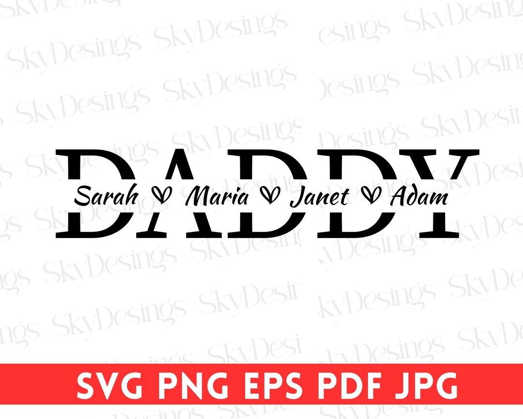 Daddy SVG, Daddy Split Name Frame Svg, Daddy Monogram Svg, Father Svg ...