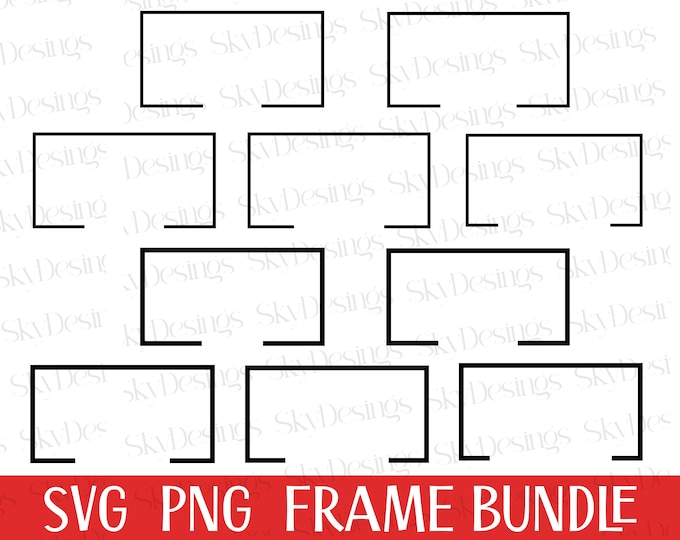 Split Rectangle Svg, Frame Svg, Border Svg, Png,pdf - Etsy Canada