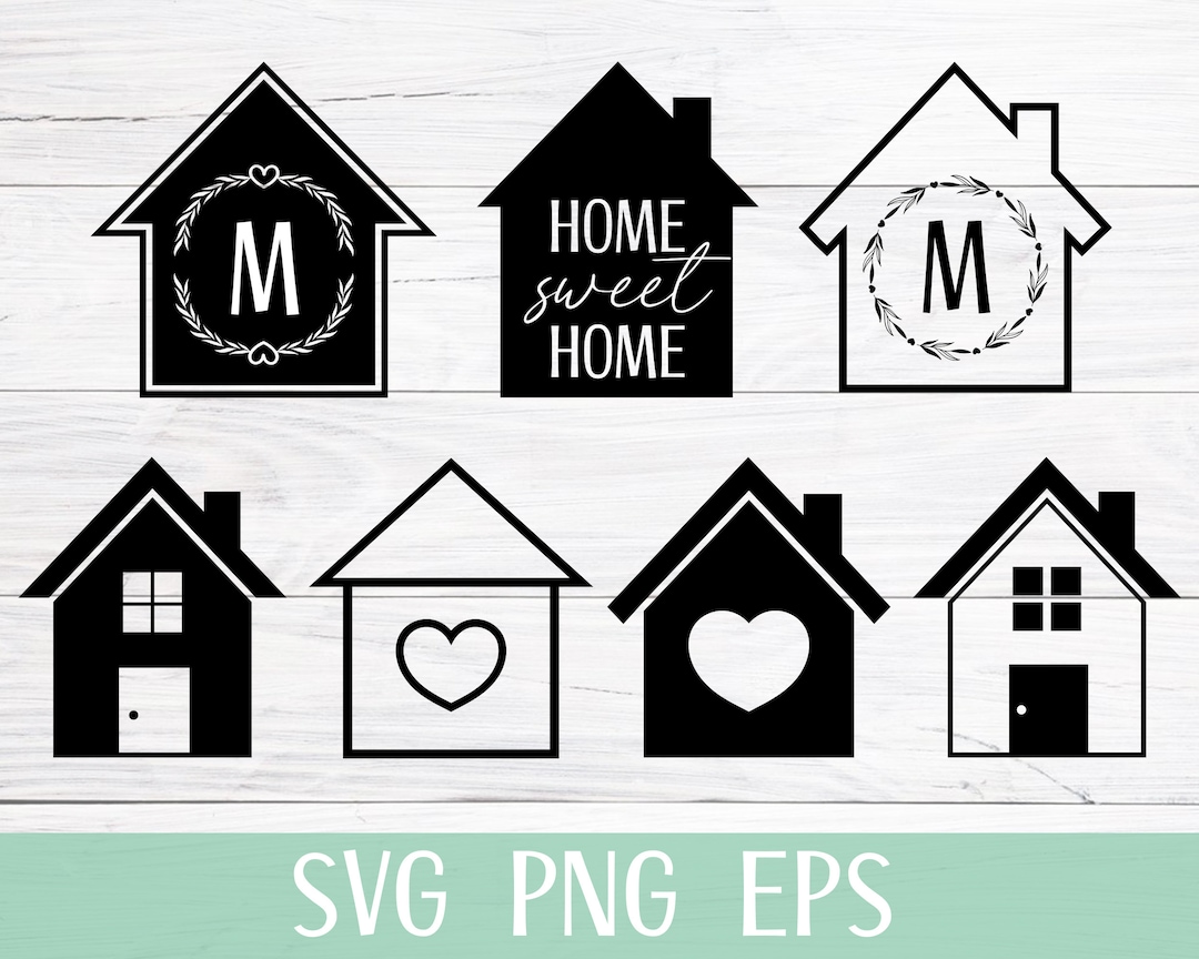 Haus SVG, Haus PNG, Haus Clipart, Haus Vektor, Haus Schnittdateien ...
