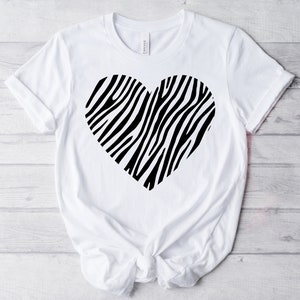Zebra Heart Svg, Valentine Svg, Zebra Print Heart Svg, Animal Print ...