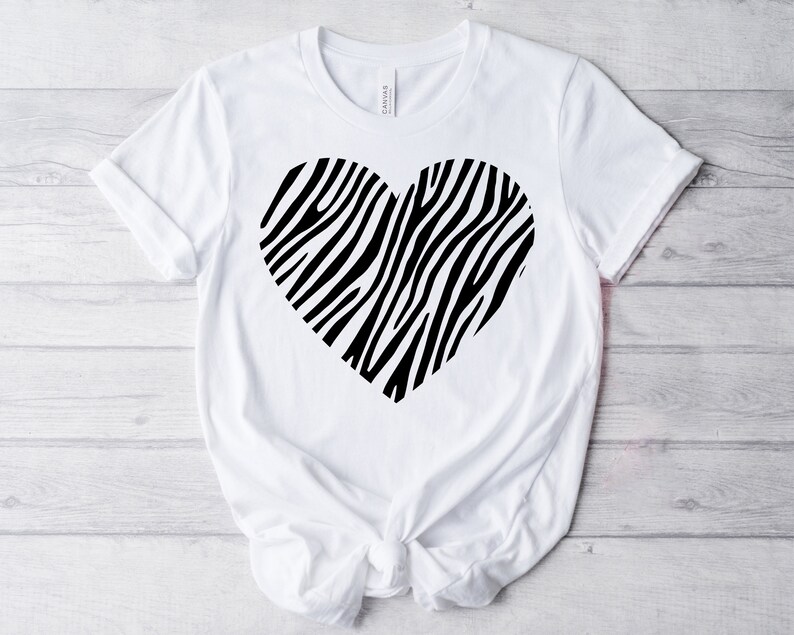 Zebra Print Heart SVG, Valentine Clipart (digital Download) - Etsy