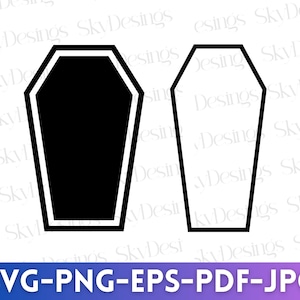 Coffin SVG, Halloween SVG, Coffin Outline Svg, Halloween Coffin Svg ...