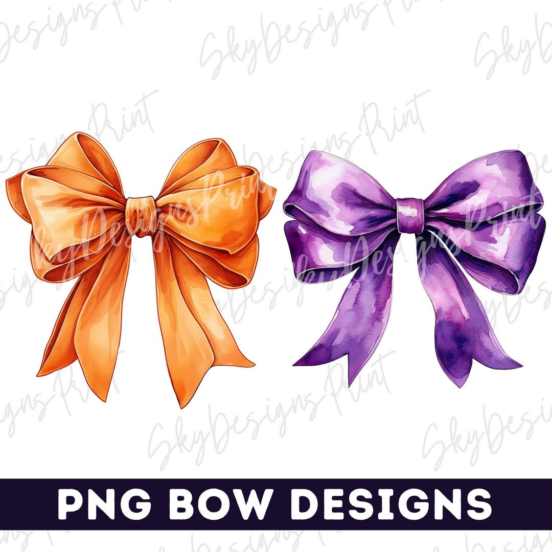 Coquette Bow PNG, Coquette Orange Bow PNG, Purple Bow Coquette Png ...