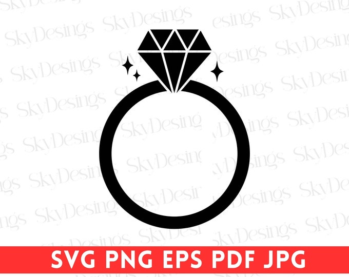 Diamond Ring Svg Png Pdf Ai Dxf File Download - Etsy Canada