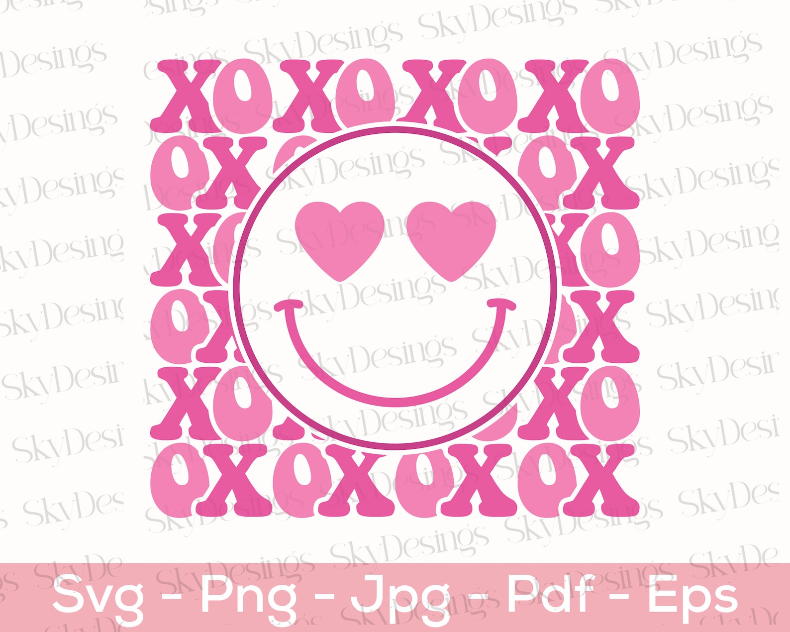 Happy Face SVG Love Happy Face SVG XOXO Svg Love Heart Svg - Etsy