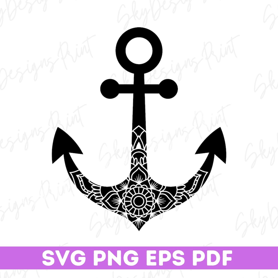 Anchor Mandala SVG, Anchor Svg, Mandala Anchor Svg, Nautical Svg ...