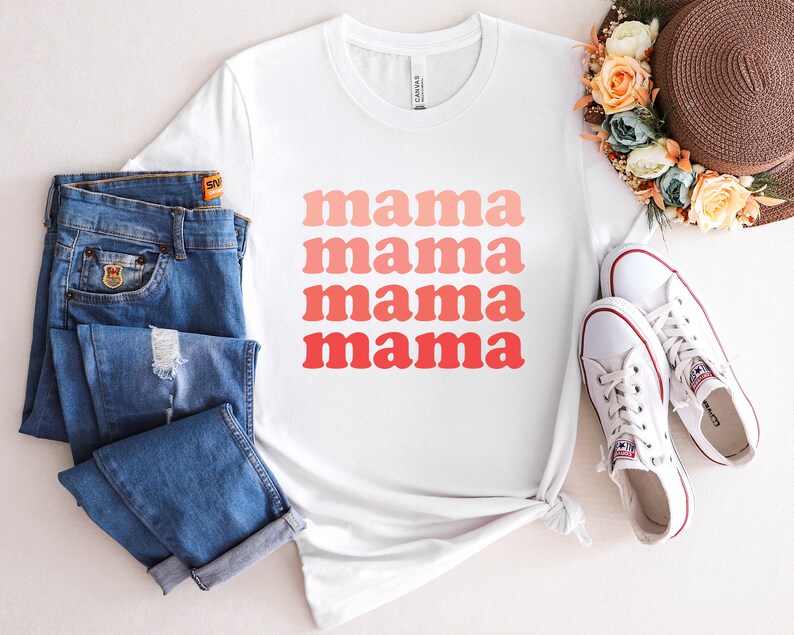 Mama Svg Mama Shirt Svg Stacked Mama Svg Mom Svg Mother Etsy