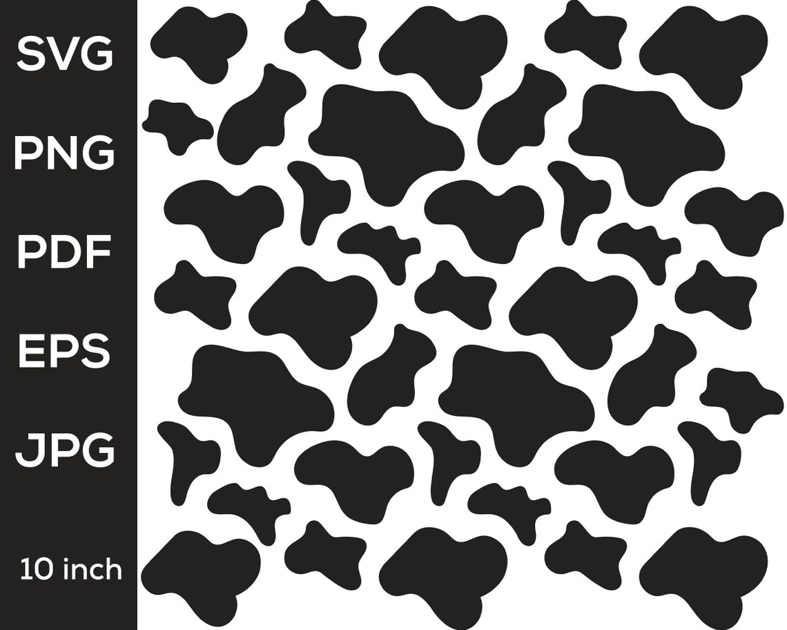 Cow Print Svg Seamless Cow Pattern Svg Animal Print Svg Cow - Etsy