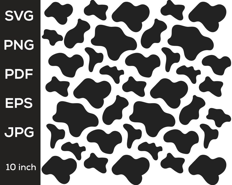 Cow Print Svg Seamless Cow Pattern Svg Animal Print Svg Cow - Etsy