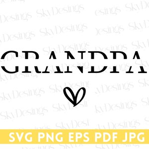 Grandpa SVG, Grandpa Split Name Frame Svg, Grandpa Monogram Svg ...