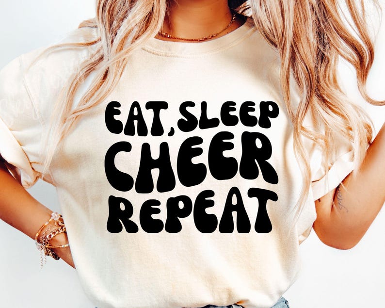 Eat Sleep Cheer Repeat SVG, Cheer Svg, Cheerleader Svg, Cheer Mom Svg ...