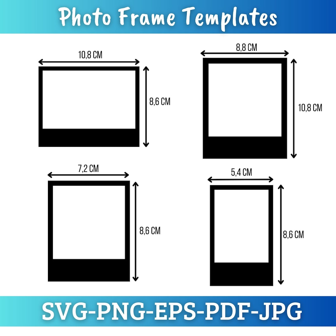 Photo Frame Template, Photo Frame SVG, Picture Frame SVG, Photo Frame ...