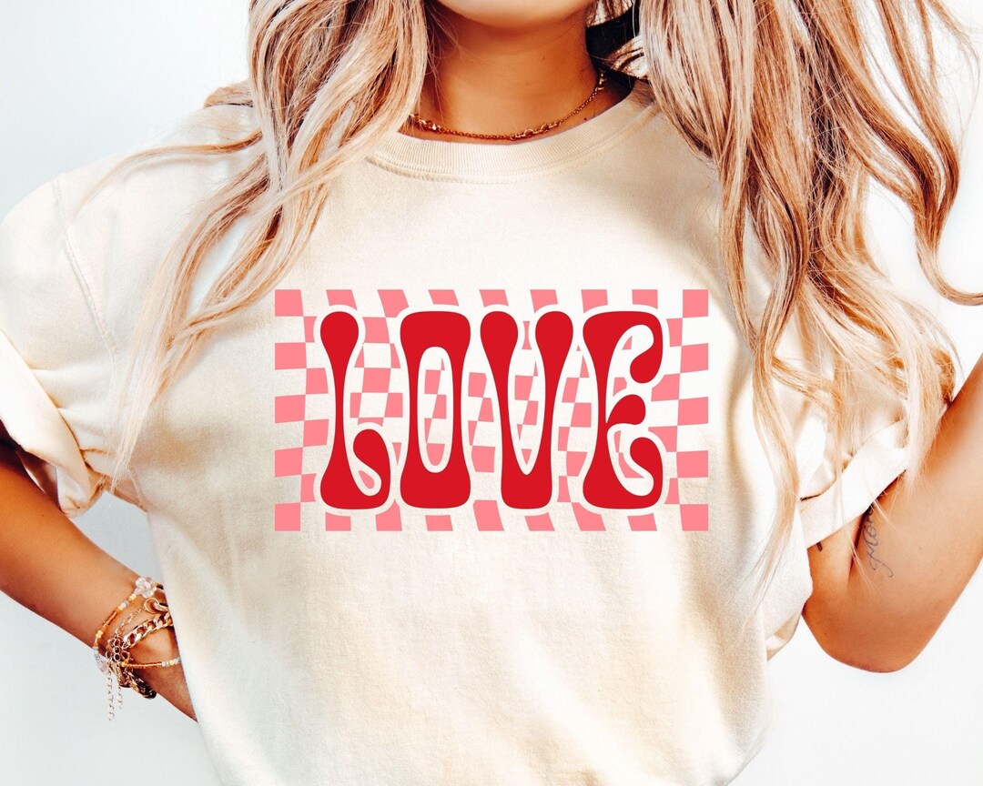 Retro Checkered Love SVG, Love PNG, Valentine Svg, Valentine Shirt Svg ...
