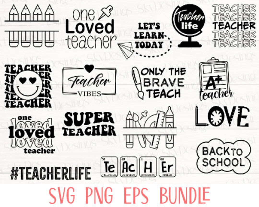 Teacher SVG Bundle, Teacher Svg, Teacher Quotes Svg, Back to School Svg ...