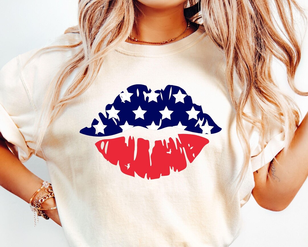 American Flag Lips SVG, USA Flag Lips Svg, 4th of July Lips Svg, Girls ...