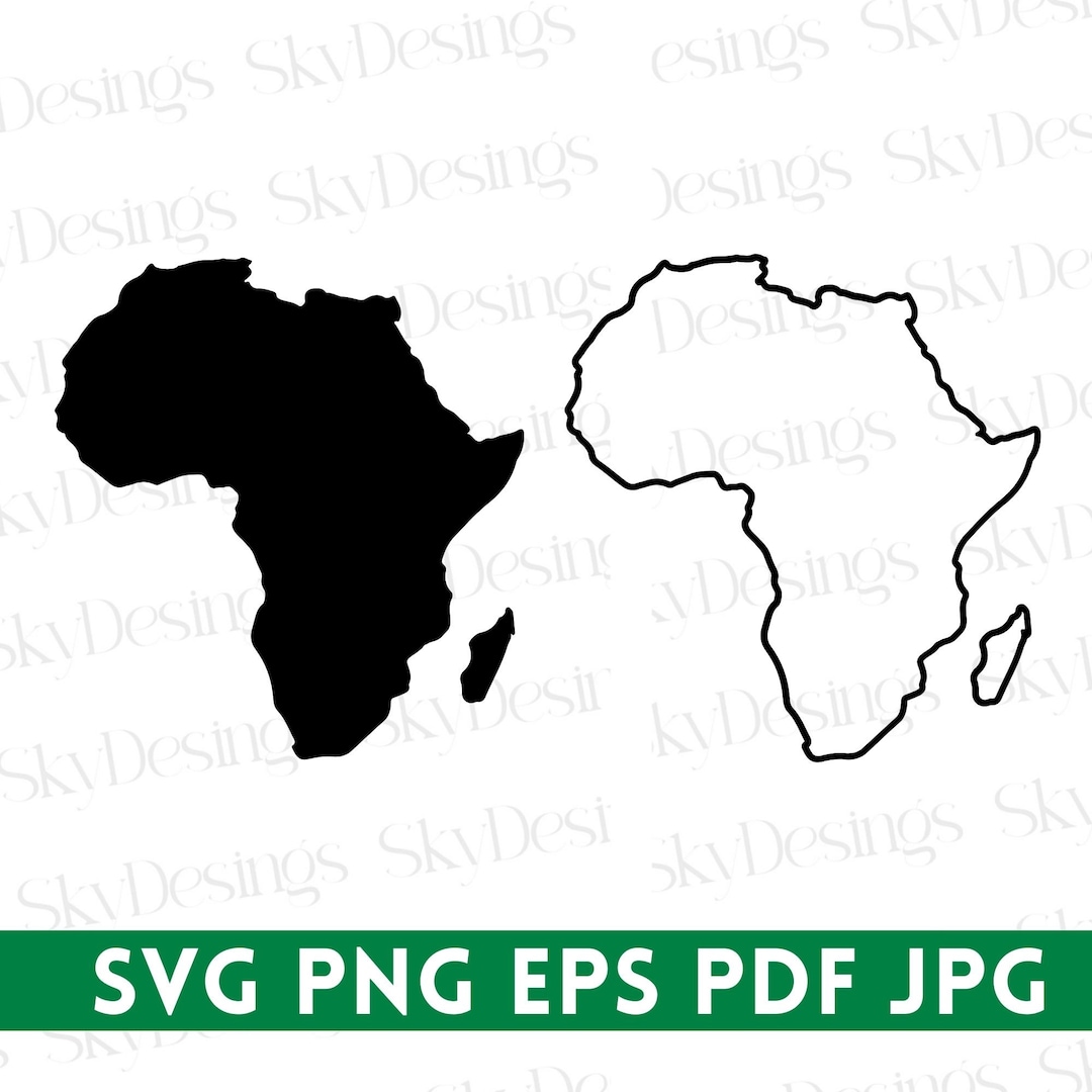 Africa SVG, Africa Map SVG, Africa Shape Svg, Africa Outline Svg ...