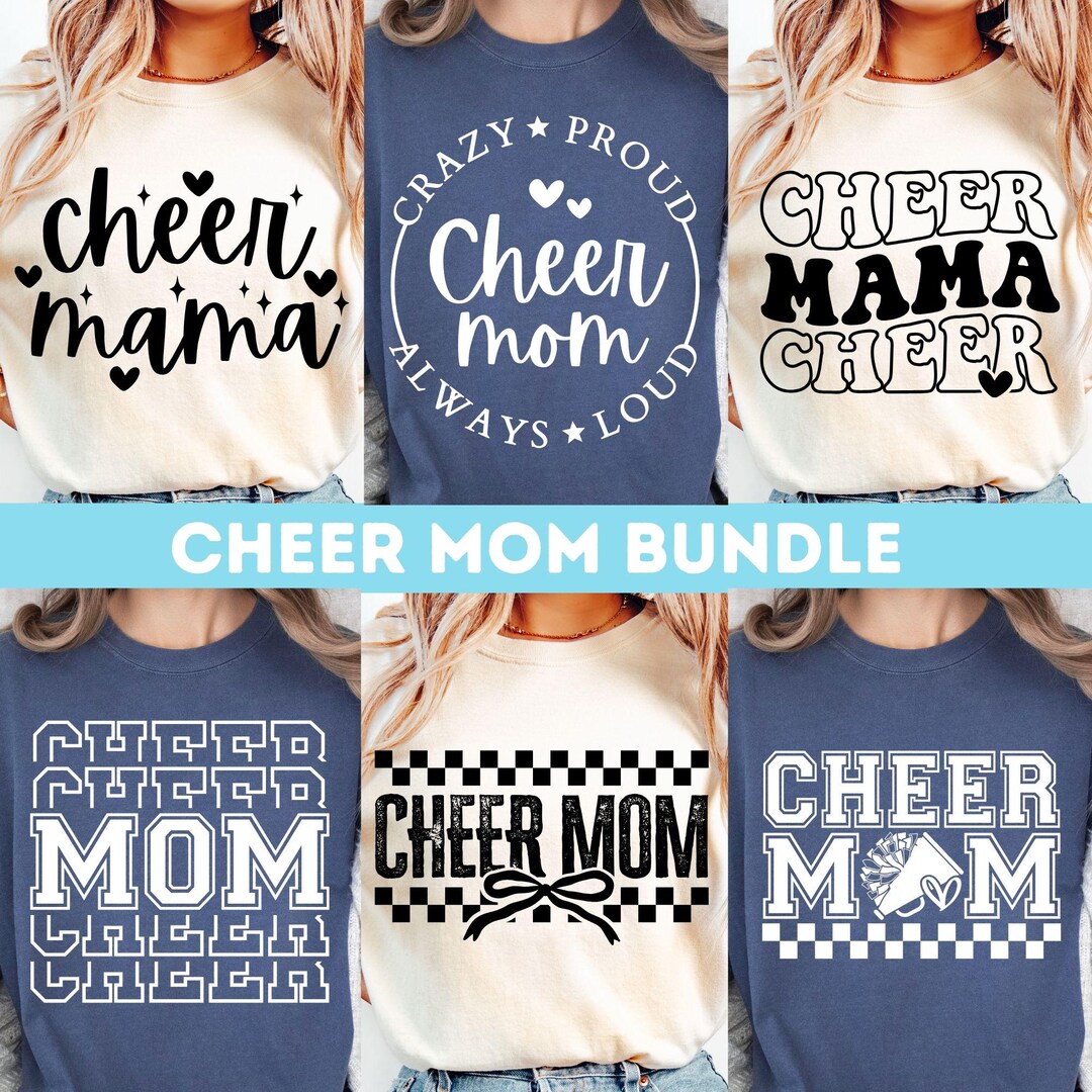 Cheer Mom SVG Bundle: Cheerleader Shirt Designs (digital Download) - Etsy