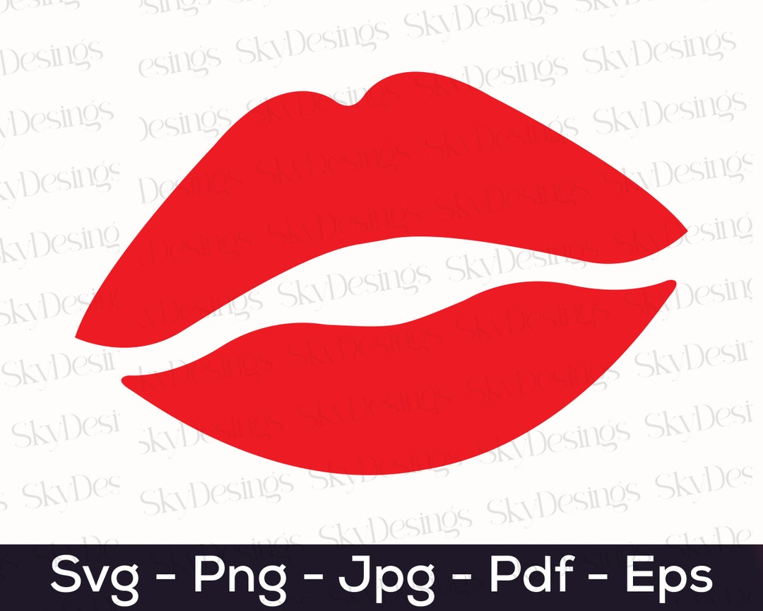 Lips Svg, Red Lips Svg, Kiss Svg, American Lips Svg, Kiss Design, Mouth ...