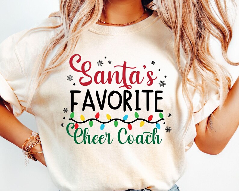 Santa's Favorite Cheer Coach SVG, Cheer Coach Christmas Svg, Christmas ...