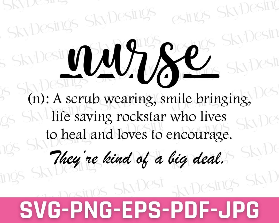 Nurse Definition SVG, Nurse Svg, Nurse Life Svg, Nurse Shirt Svg, Nurse ...